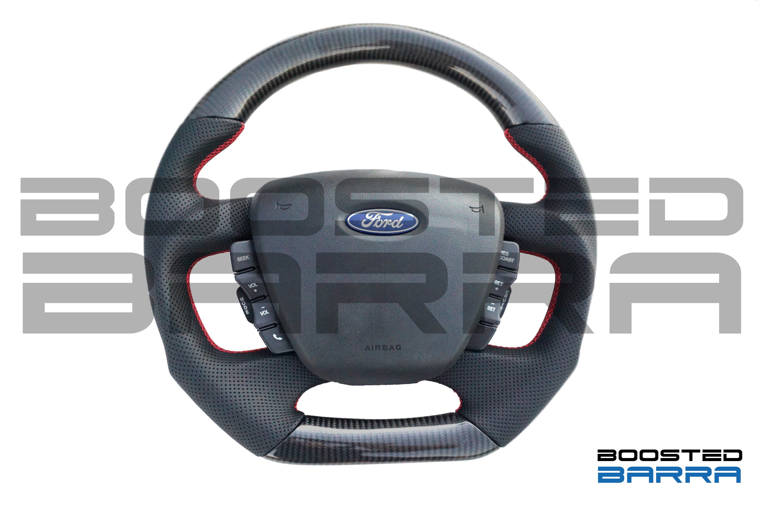 Boosted Barra Carbon Fibre FG/FGX Steering Wheel - Boosted Barra