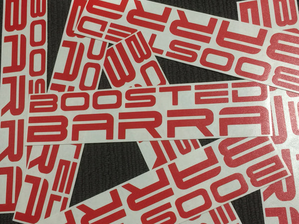 Boosted Barra Red sticker - small - Boosted Barra