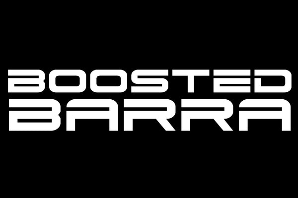 Boosted Barra white sticker - small - Boosted Barra